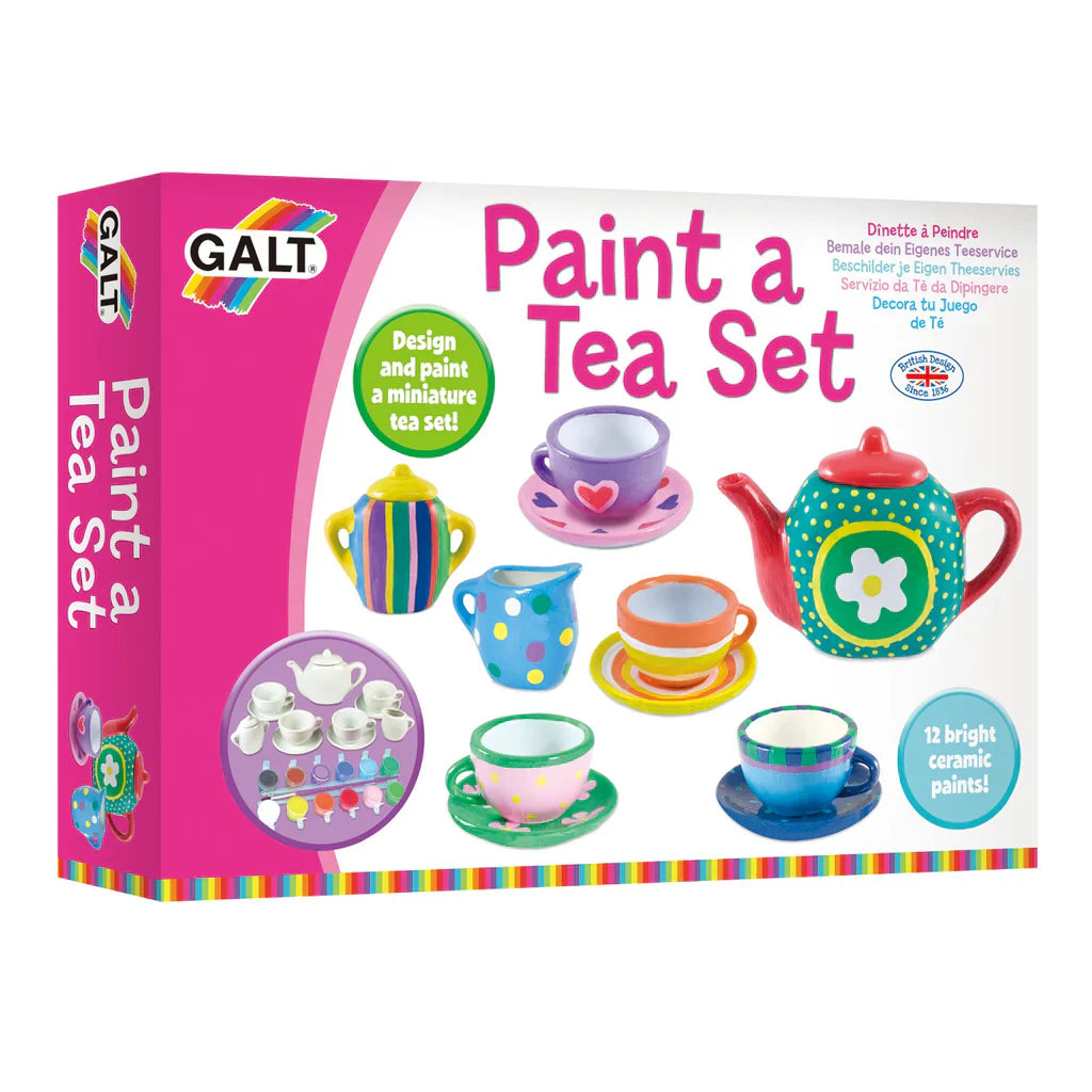 Paint Your Own Ceramic Tea Set - Miniature Craft Kit by Galt | Wonder Tribe