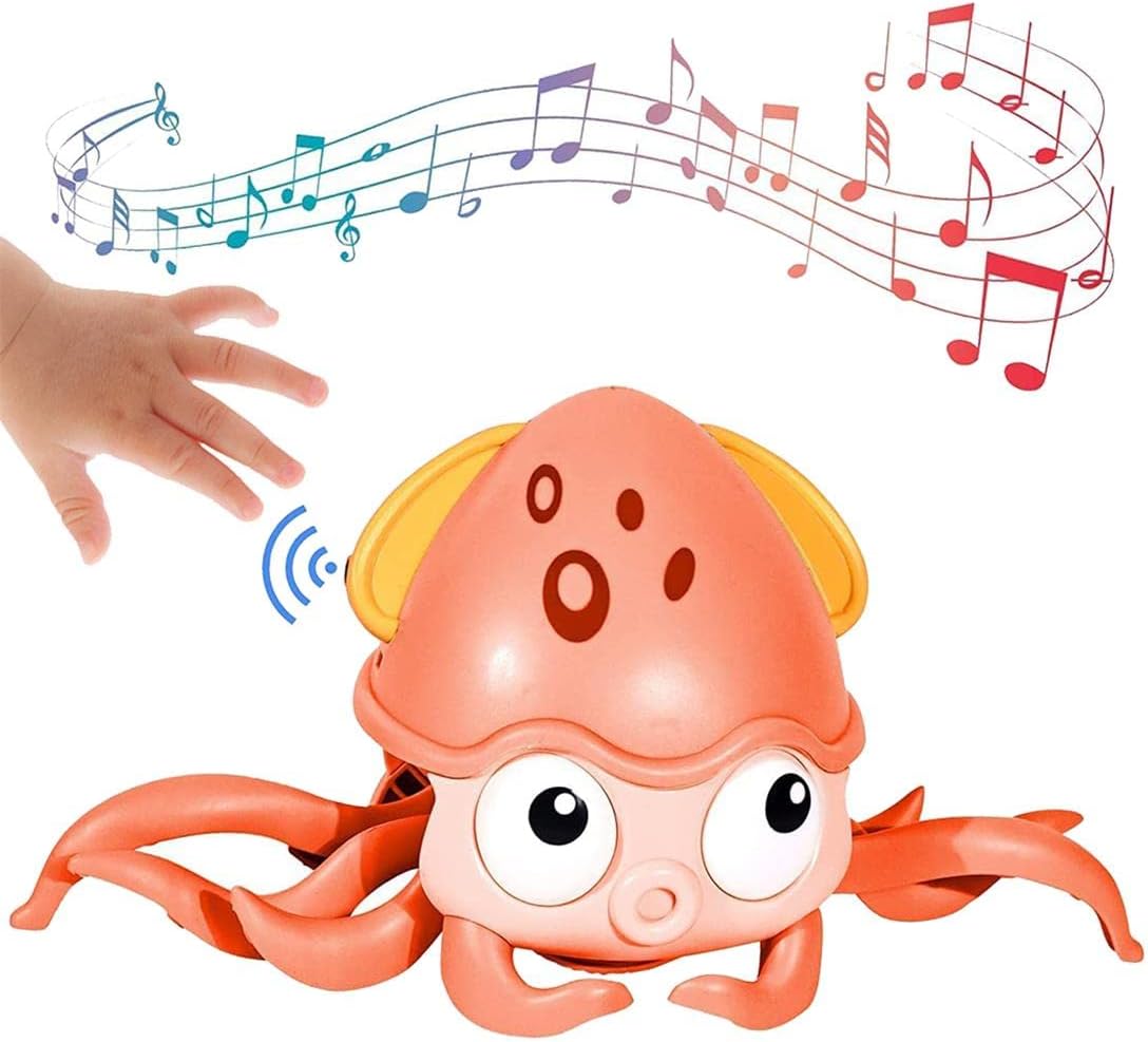 Interactive Moving Octopus - Orange – Wonder Tribe