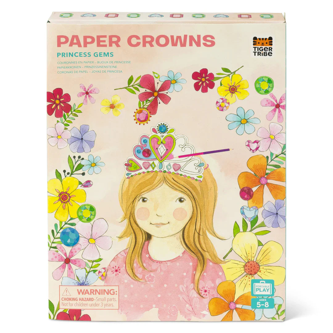 Tiger Tribe Paper Crowns Princess Gems - DIY Craft Kit | Wonder Tribe