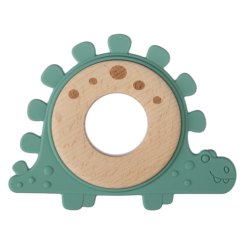 Silicone & Beech Animal Teether - Dino – Wonder Tribe