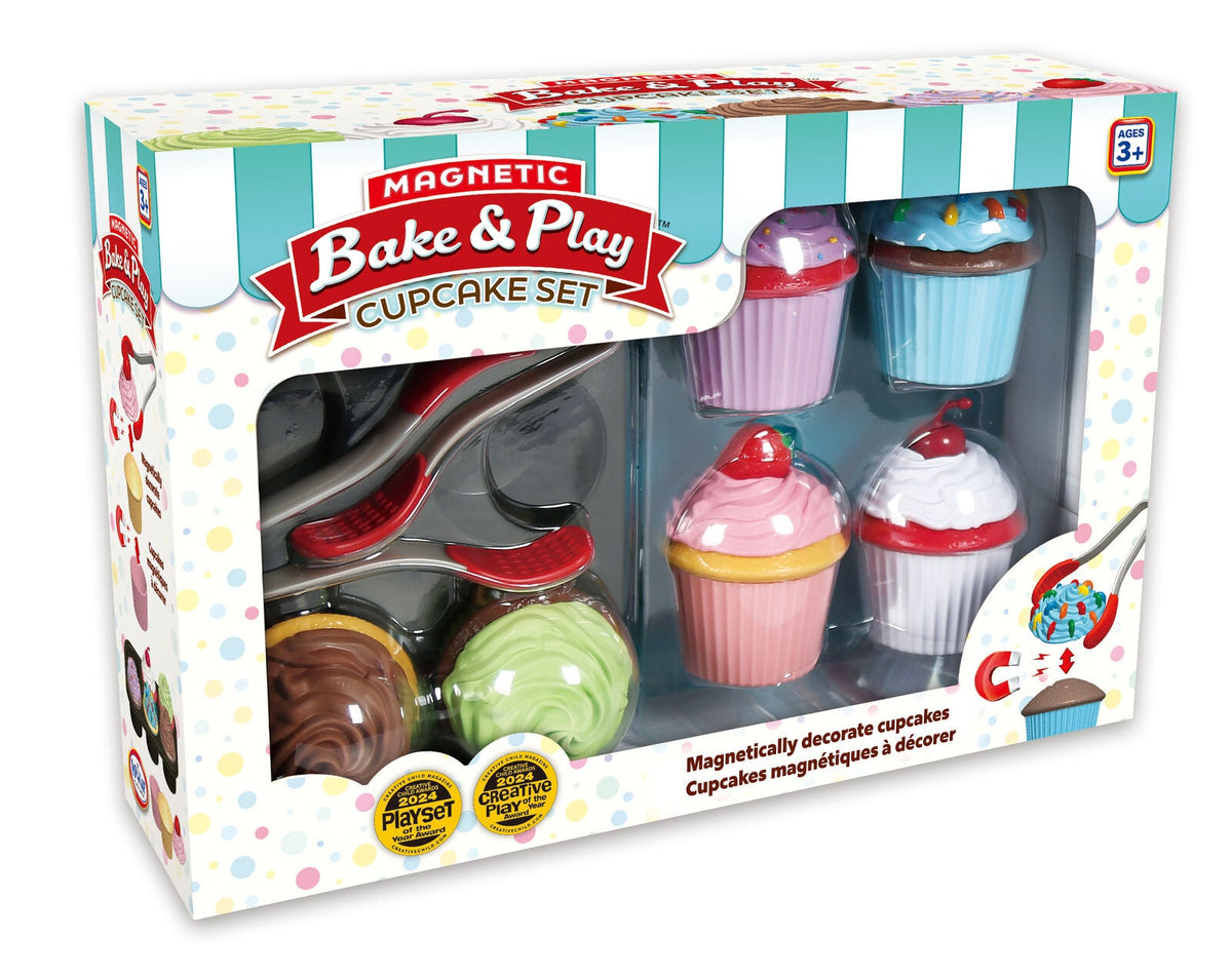 Popular Magnetic Bake & Play Cupcake Set - Kids Pretend Baking Toy ...